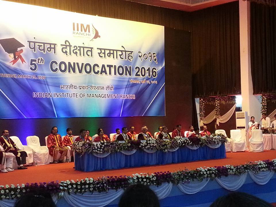 IIM Ranchi 5th Convocation - Shri R. Gopalakrishnan, Former Director, TATA Sons Limited As The ...