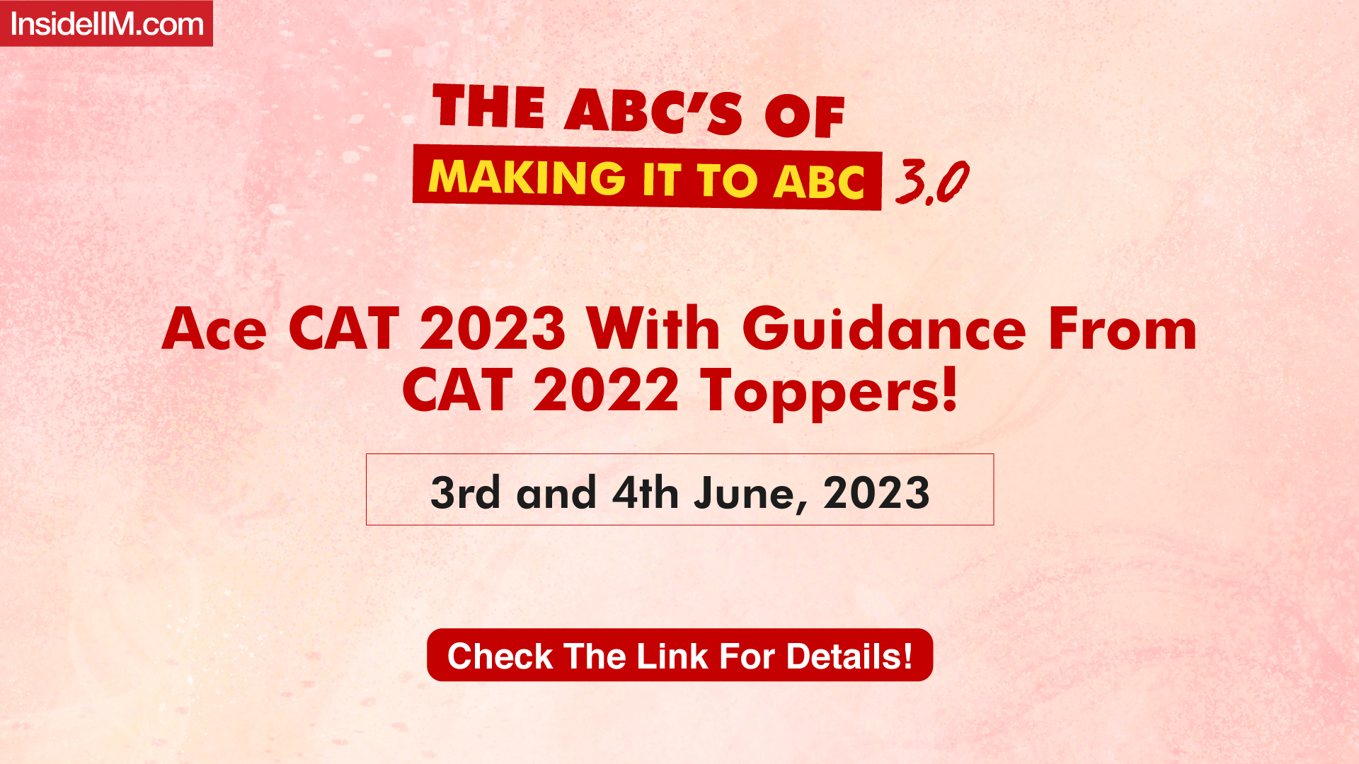 CAT 2023 Prep Sessions By CAT 2022 Toppers - ABCs Of Making It To ABC 3 ...
